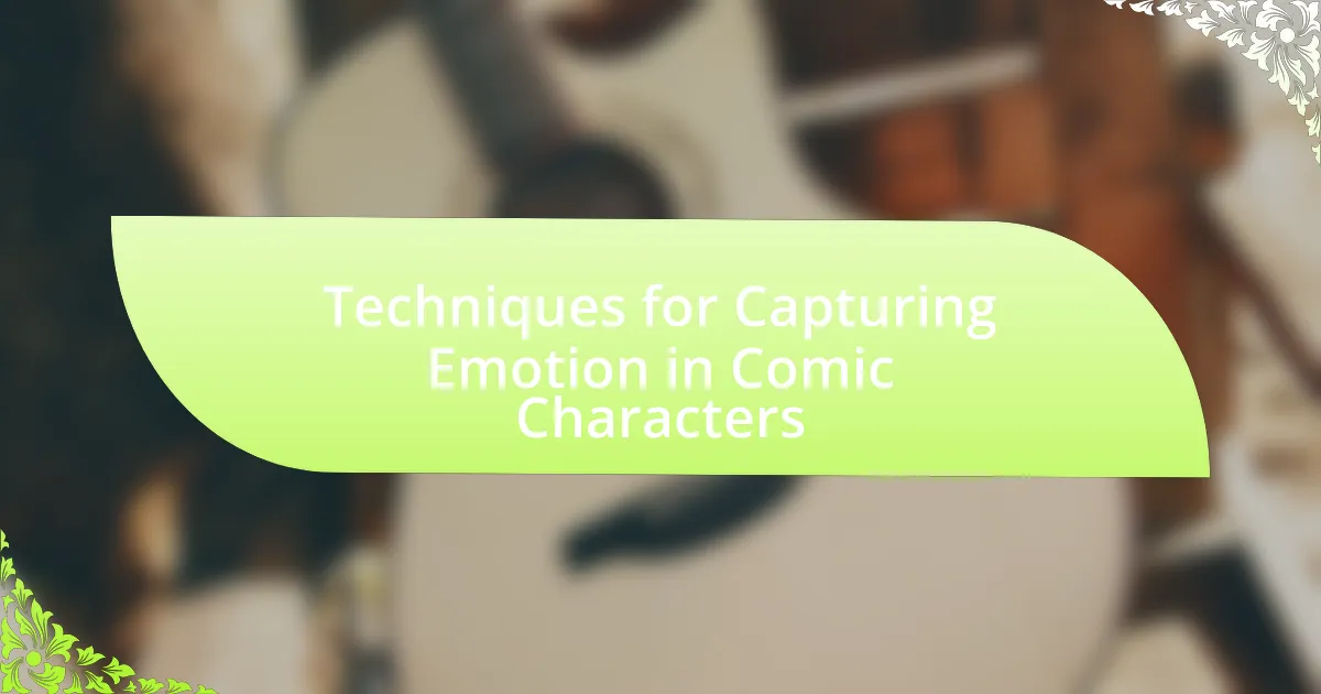 Techniques for Capturing Emotion in Comic Characters • zapinspace.com