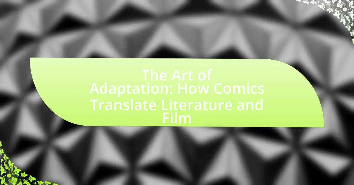 The Art of Adaptation: How Comics Translate Literature and Film ...